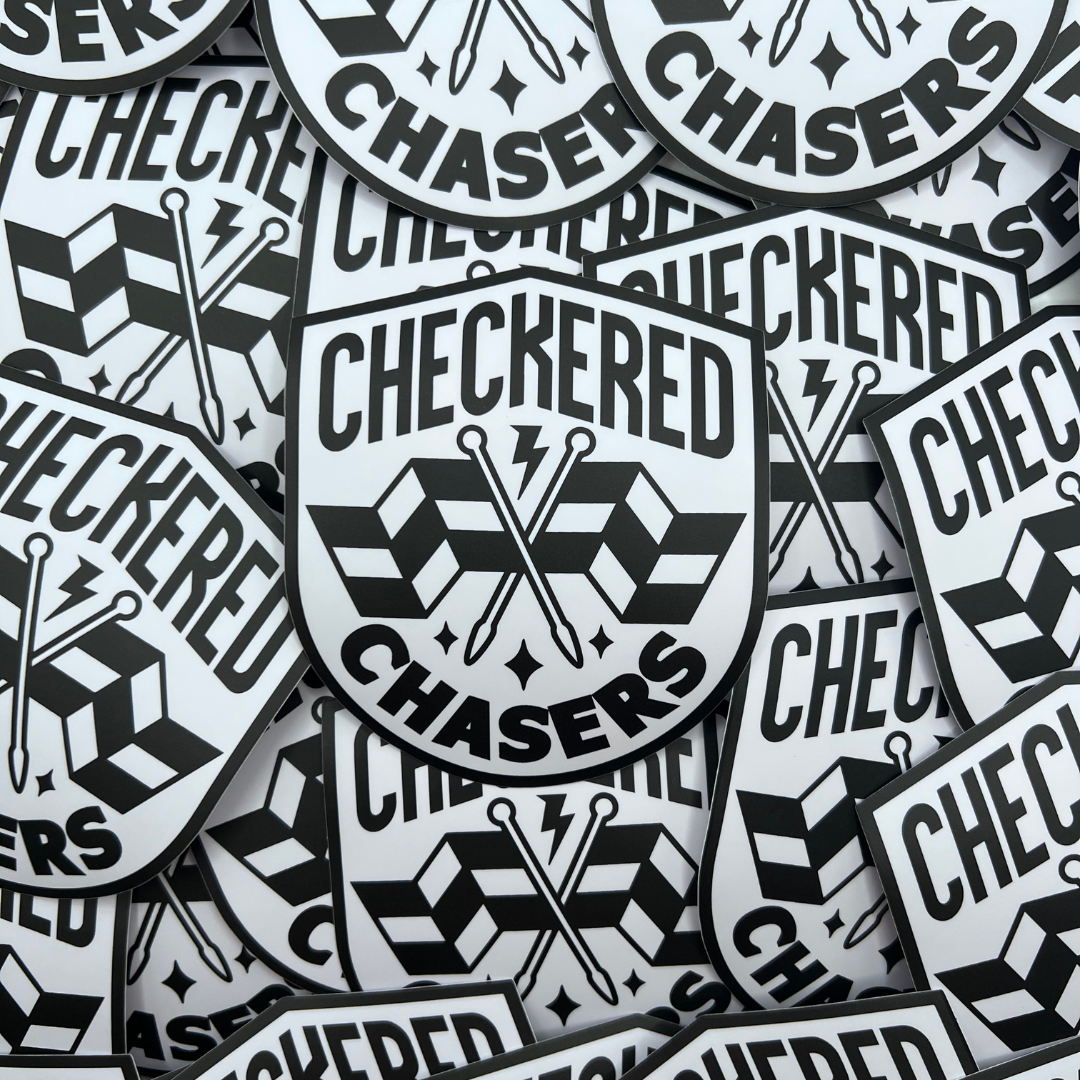 Checkered Chasers Sticker – COUNTY LINE DESIGNS 831